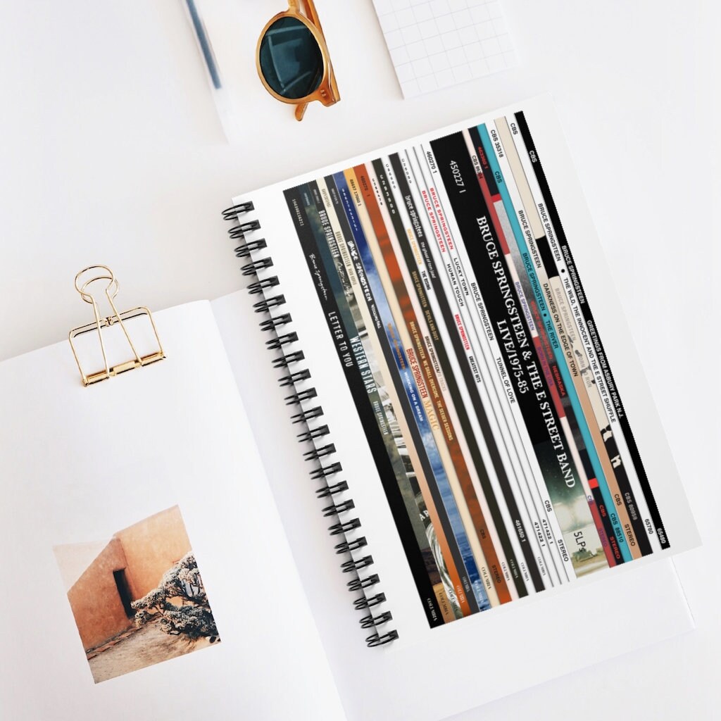 Bruce Springsteen Vinyl Collection Spiral Notebook. the Boss. - Etsy