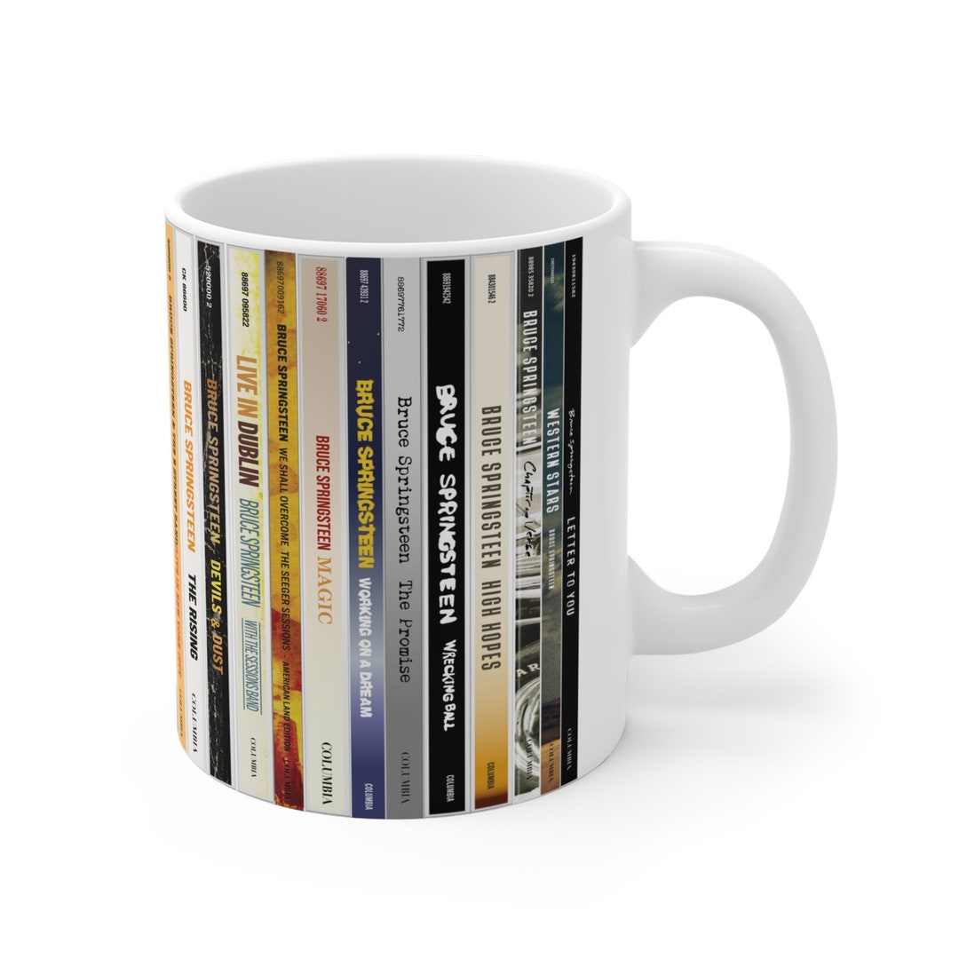 11 Oz. Bruce Springsteen CD Albums Collection Mug. the Boss. Born in ...