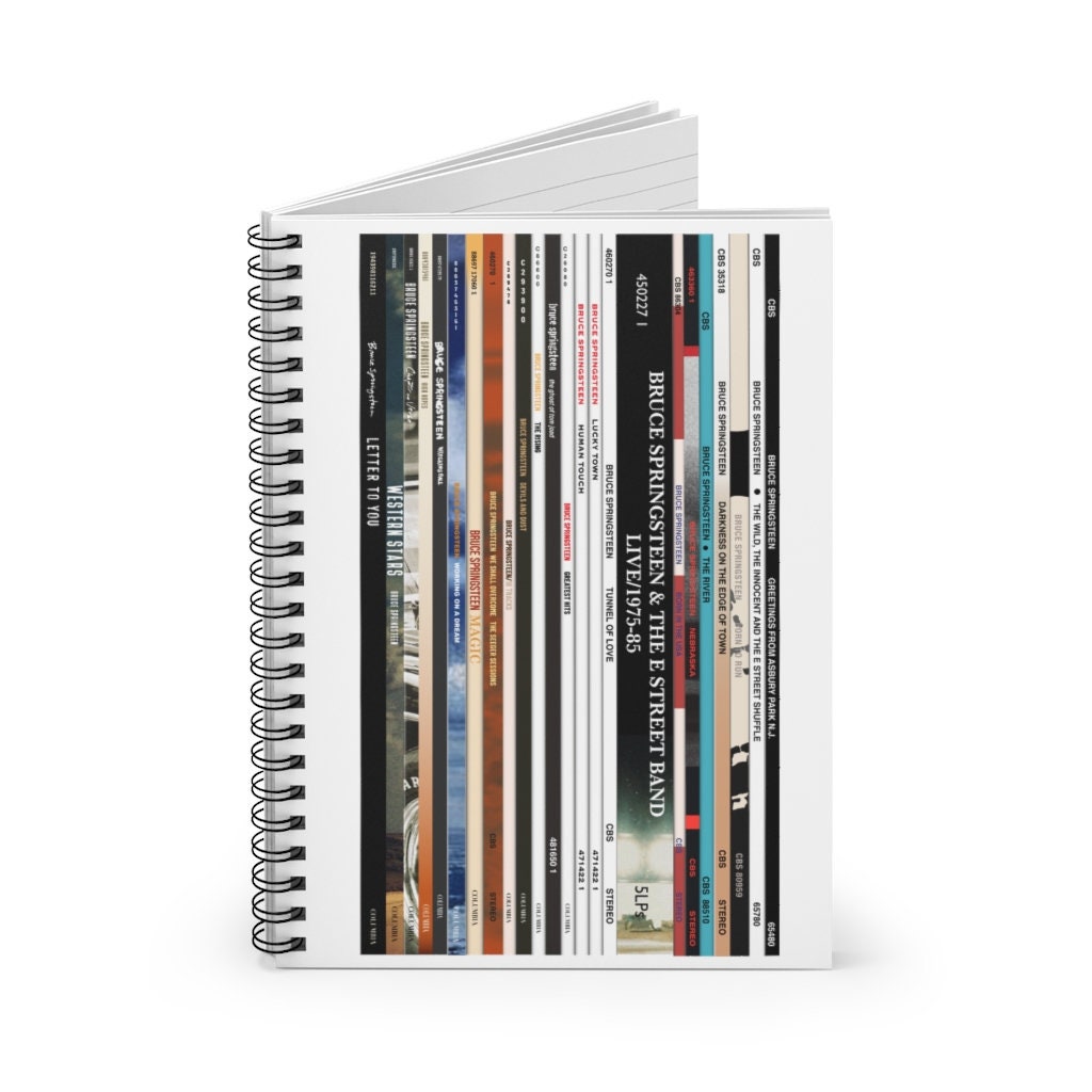Bruce Springsteen Vinyl Collection Spiral Notebook. the Boss. - Etsy