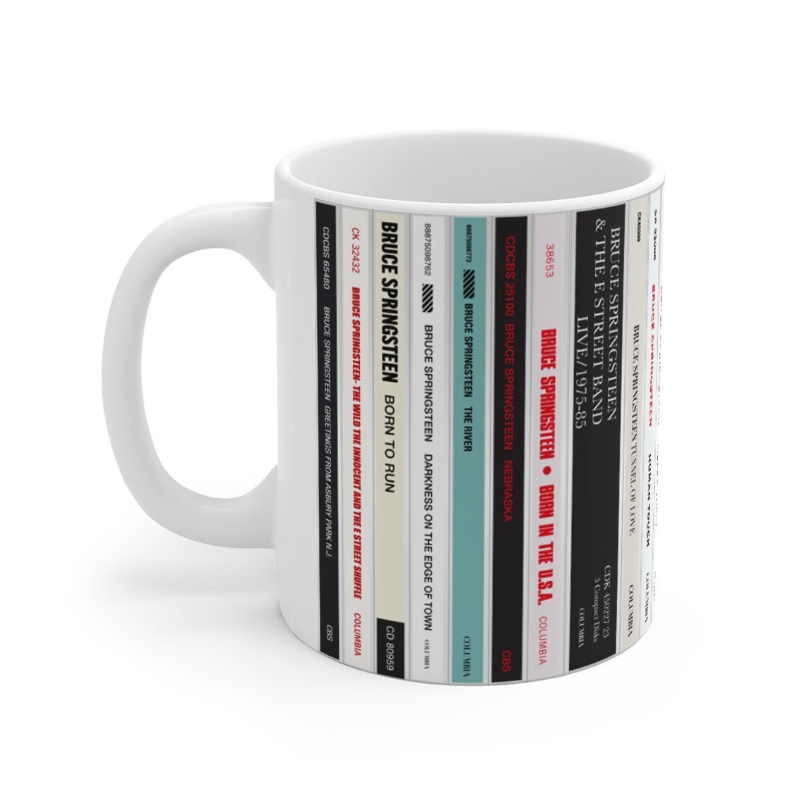 11 Oz. Bruce Springsteen CD Albums Collection Mug. the Boss. | Etsy