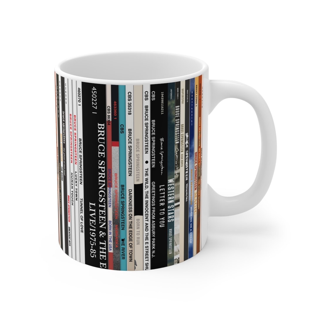 11 Oz. Bruce Springsteen Vinyl Albums Collection Mug. the Boss. Born in ...