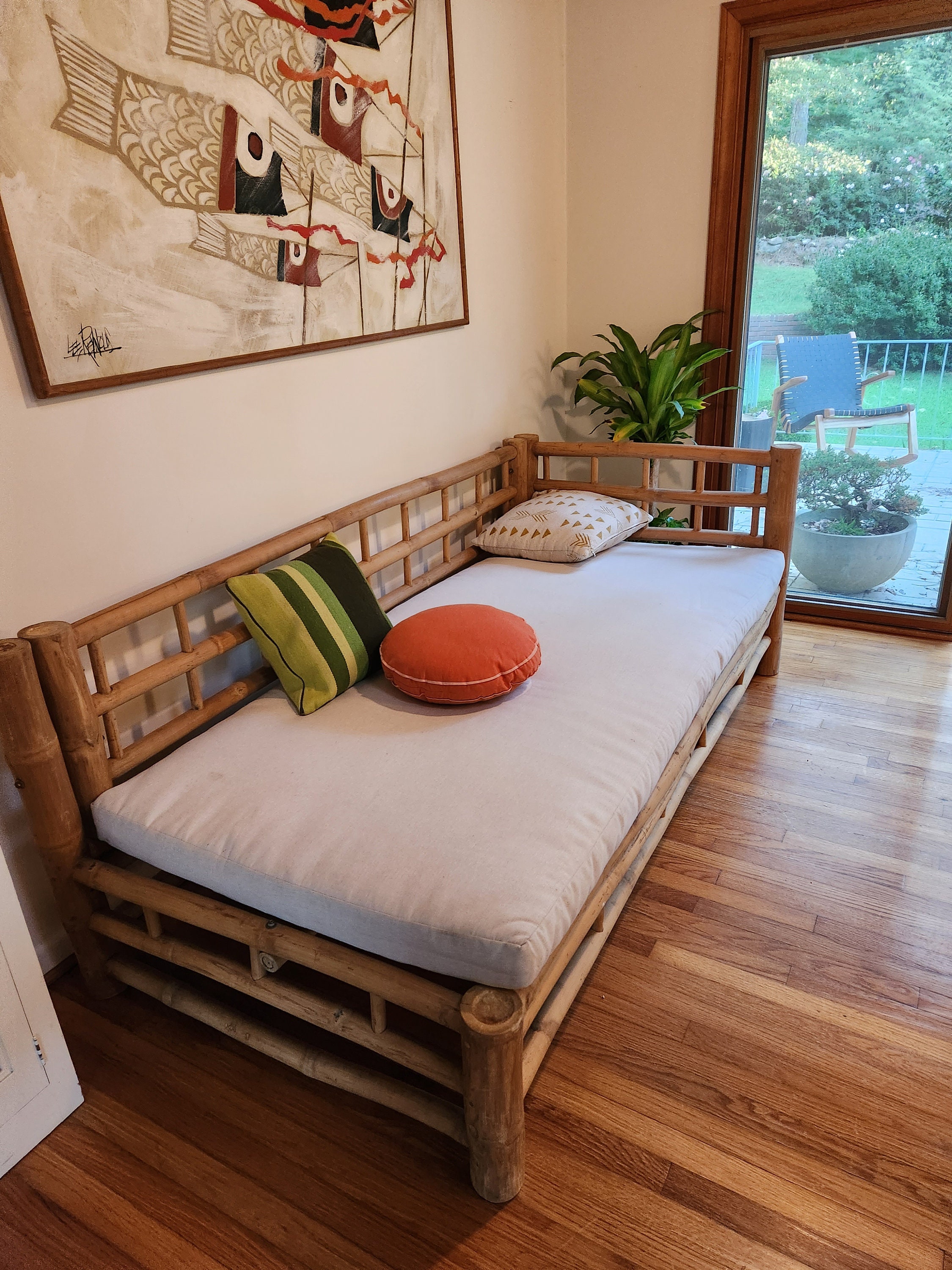 Handmade Bamboo Daybed, a Sanctuary of Tranquility Created With Skilled ...