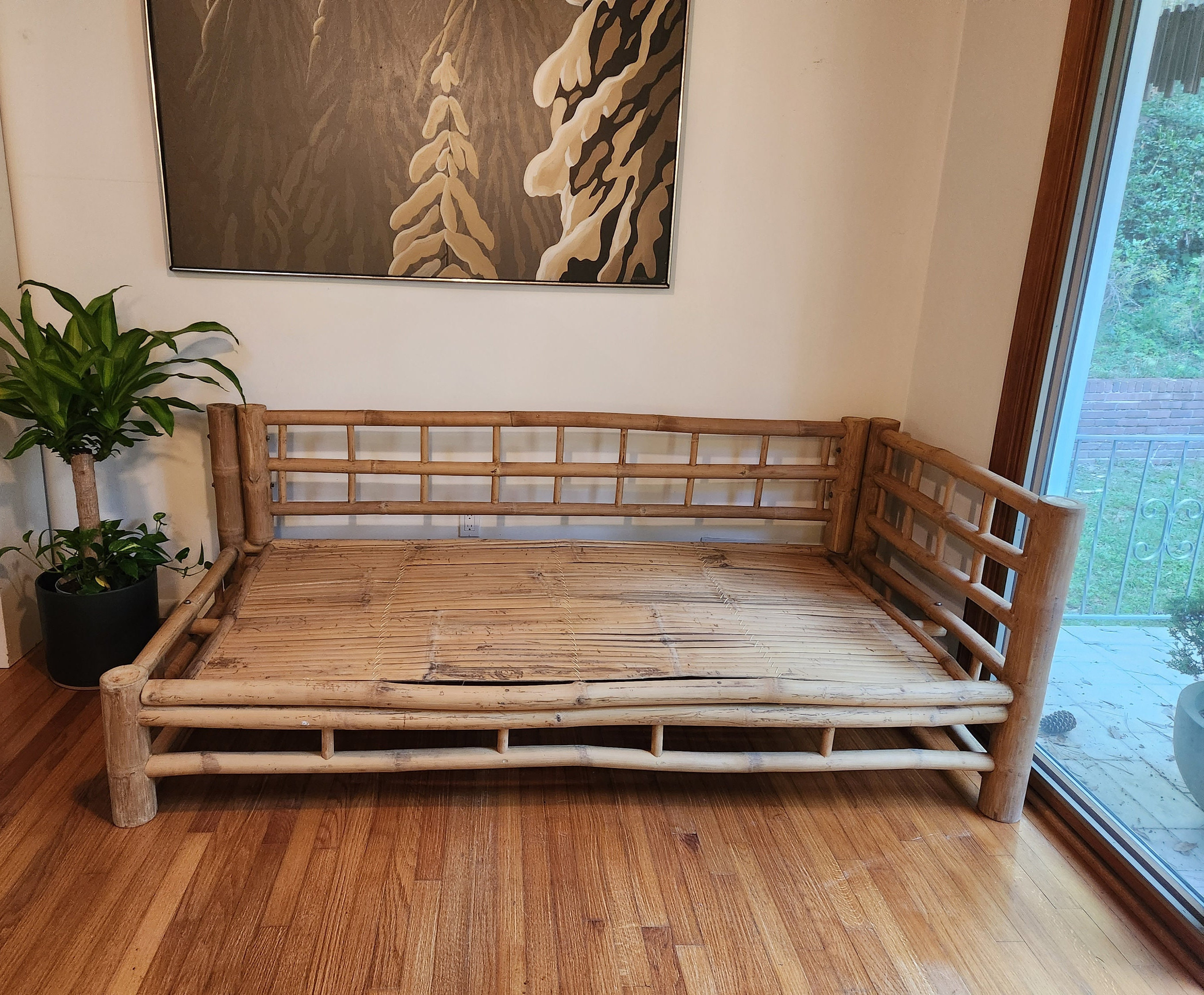 Handmade Bamboo Daybed, a Sanctuary of Tranquility Created With Skilled ...