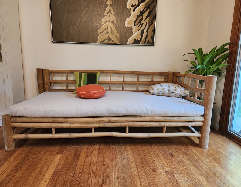 Handmade Bamboo Daybed, a Sanctuary of Tranquility Created With Skilled ...