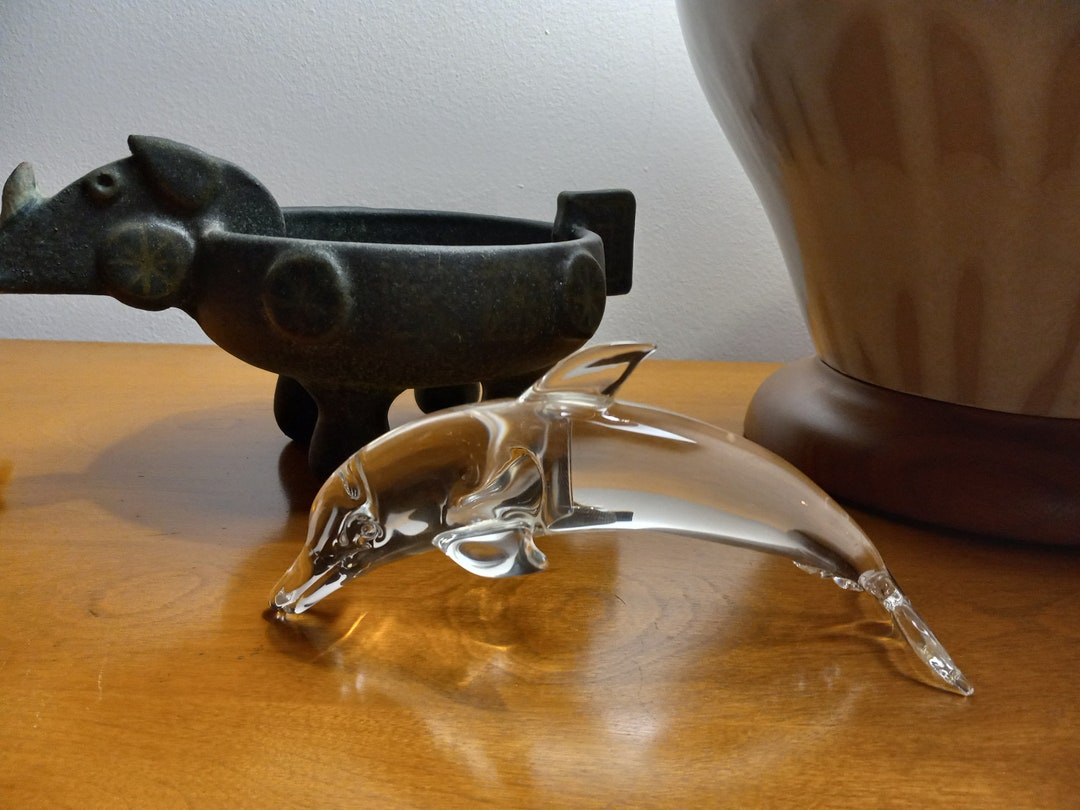 Glass Dolphin Sculpture – “friend in the Sea” by Frabel 1979 - Etsy