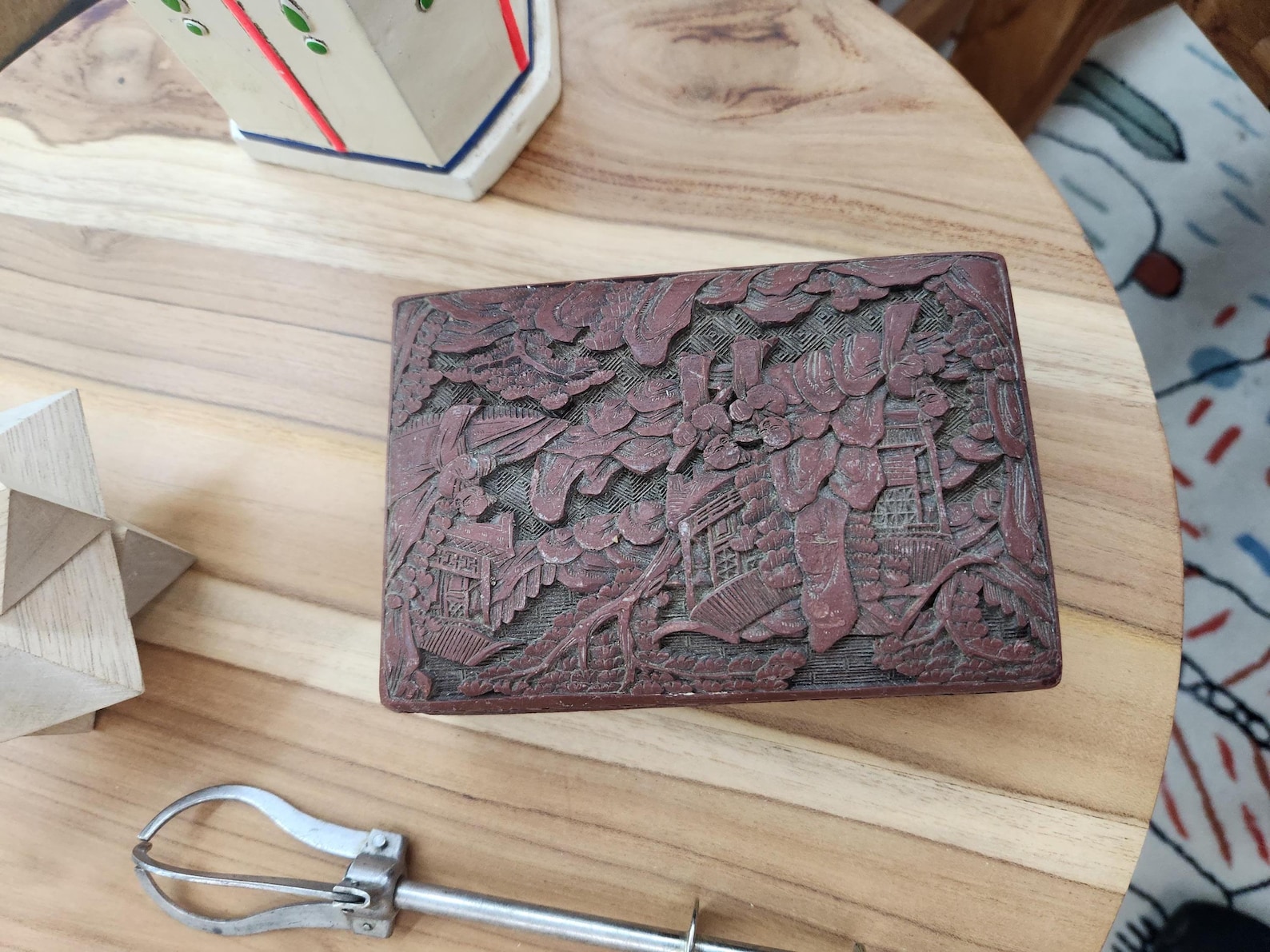 An Antique Chinese Carved Cinnabar Box is a Treasure Steeped in History ...
