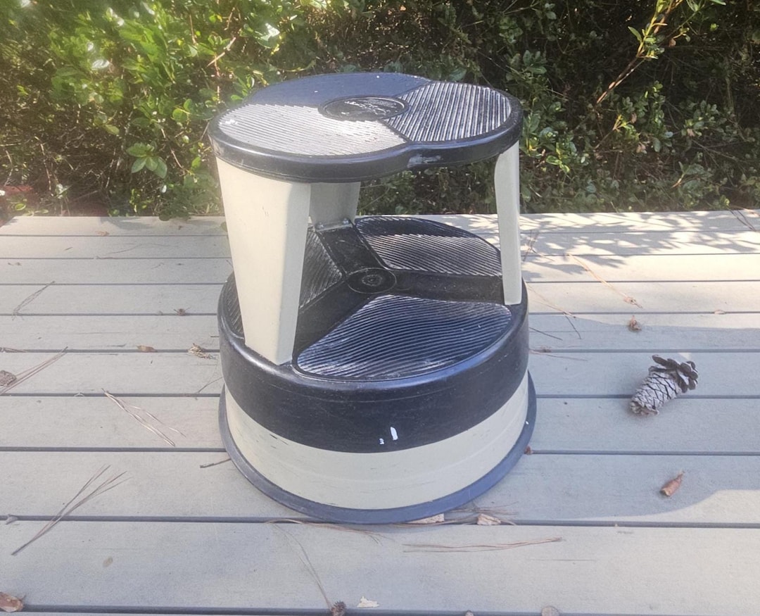 Vintage Kik Step Kick Step Stool With Wheels – Rolling Utility Stool ...