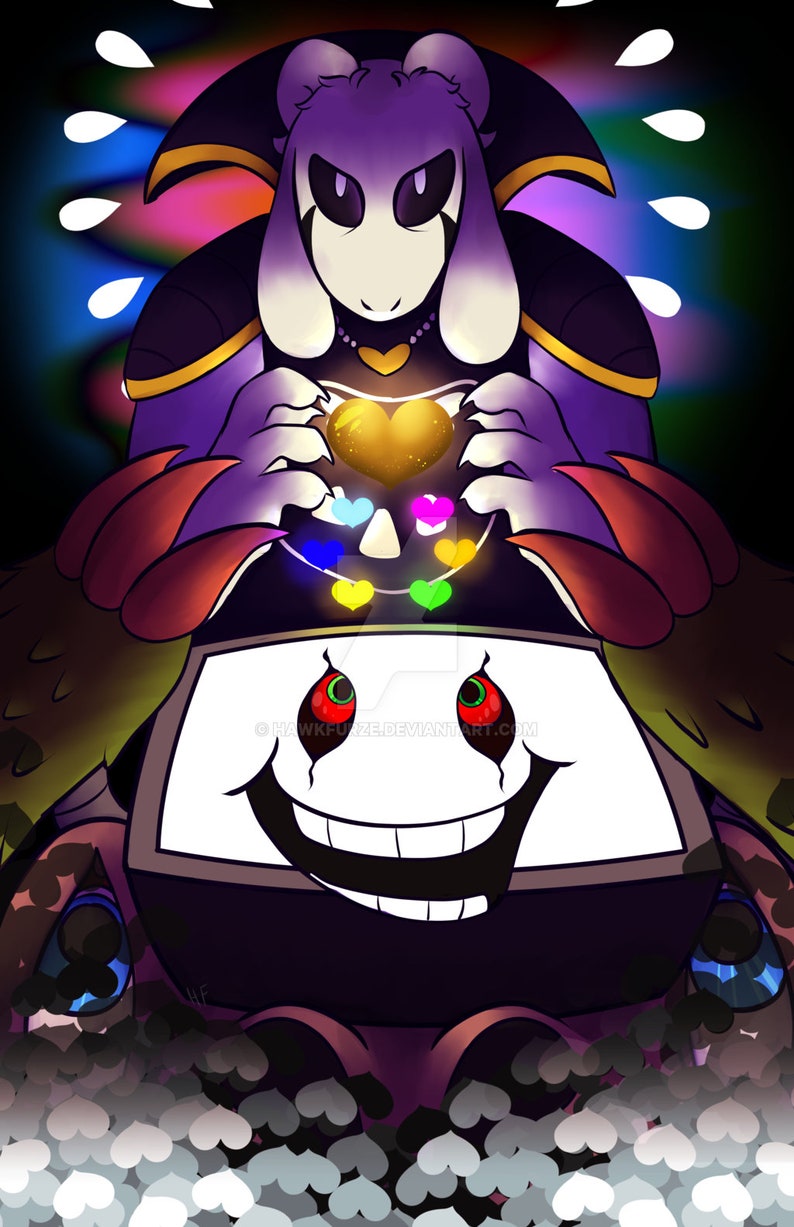 Asriel and Omega Flowey Print - Etsy