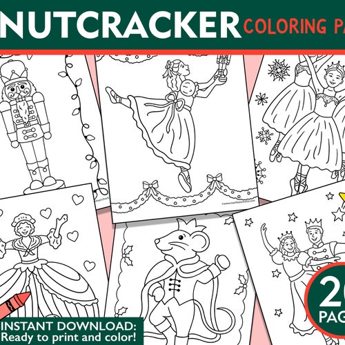 The Nutcracker Coloring Pages Printable Coloring Pages for - Etsy