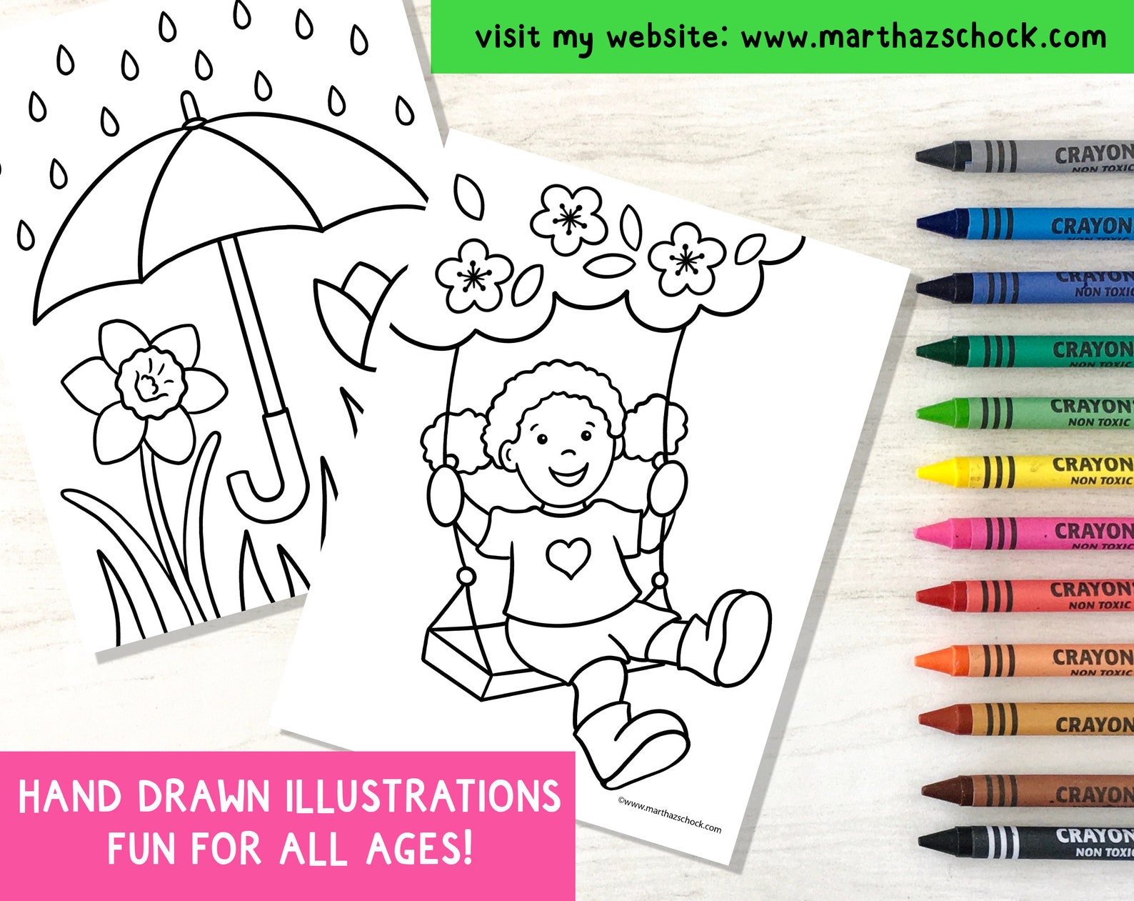 Spring Coloring Pages, Kids Spring Coloring Pages, Spring Coloring ...