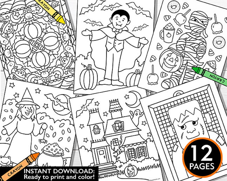 Halloween coloring sheets - luasam