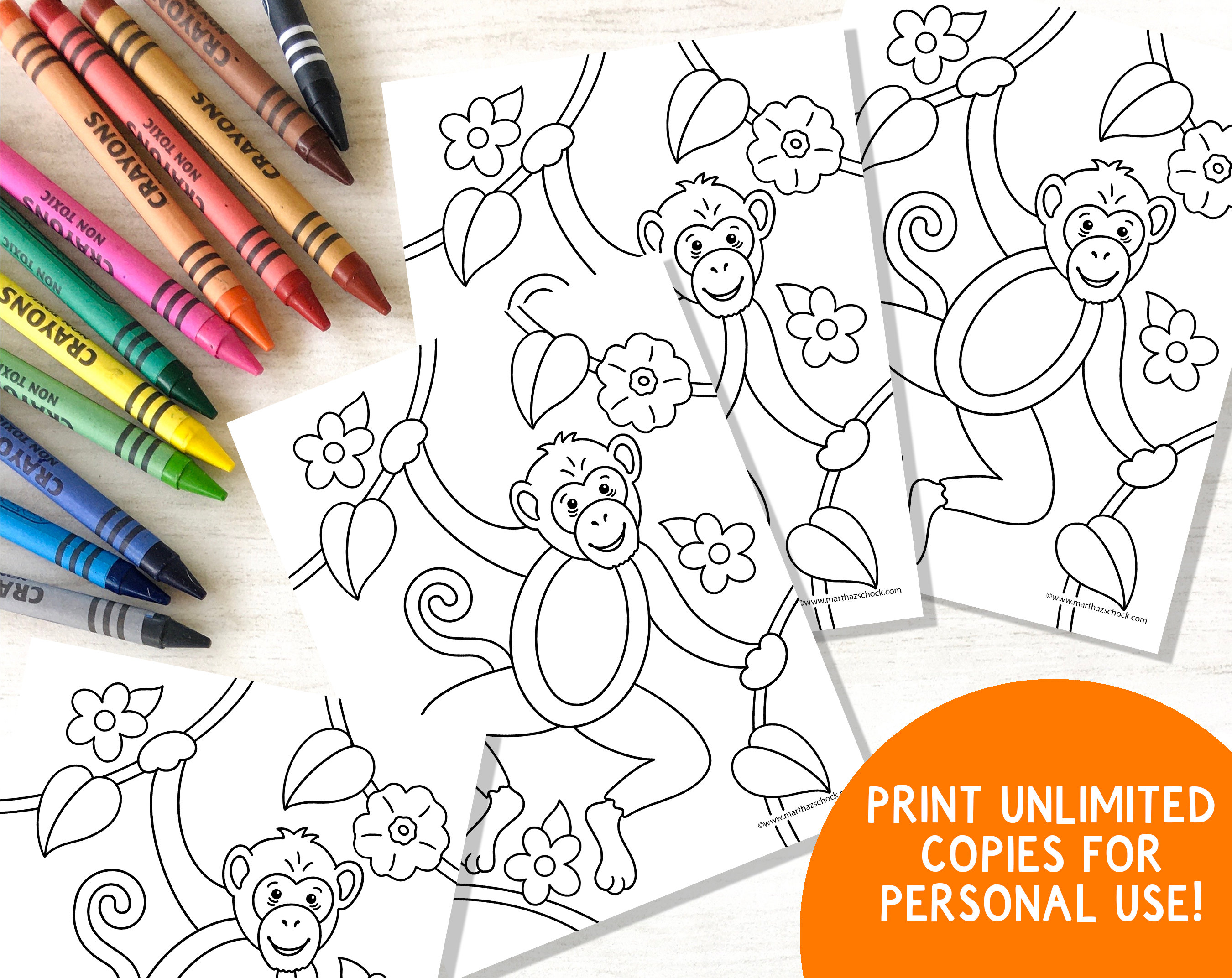 Rainforest Animals Coloring Pages: Kids Printable Activity (PDF) - Etsy