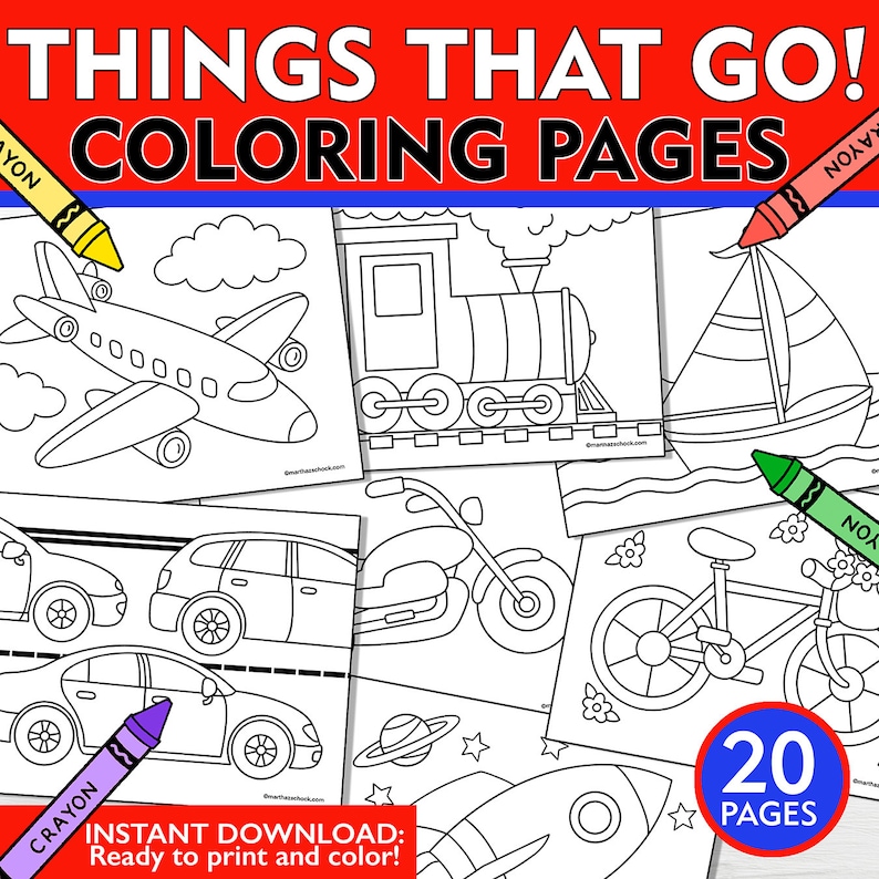 Transportation Coloring Pages, Things That Go Coloring Pages ...