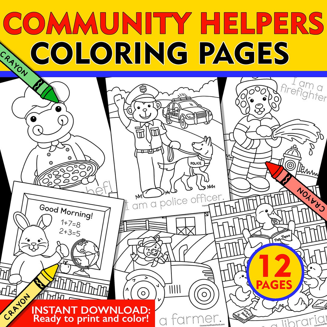 Community Helpers Coloring Pages, Community Helpers Coloring Sheet ...