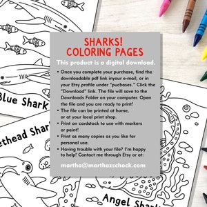 Shark Coloring Pages: Shark Week Activity, 15 Printable Designs (PDF ...