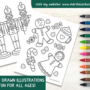 Nutcracker Ballet Coloring Pages: 20 Printable Christmas Holiday Sheets ...