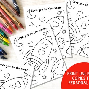 Valentine's Day Coloring Pages: 12 Printable Designs (PDF) - Etsy