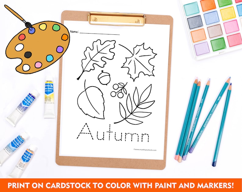 Fall Coloring Pages: 12 Autumn Activity Sheets (PDF Download) - Etsy