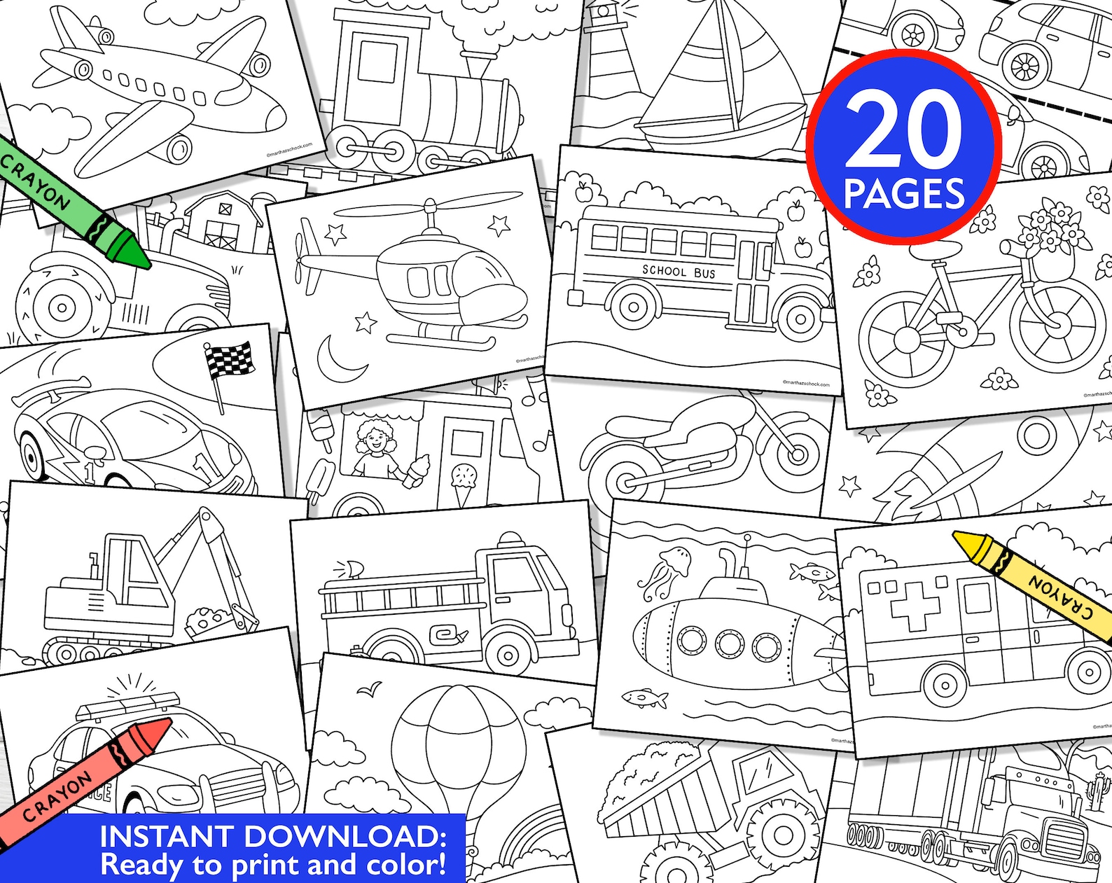 Transportation Coloring Pages, Things That Go Coloring Pages ...