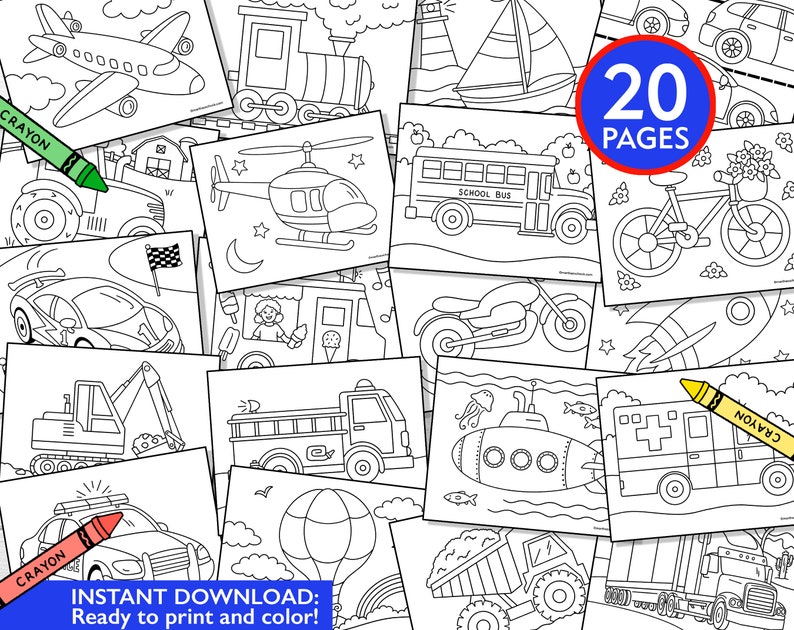 Transportation Coloring Pages, Things That Go Coloring Pages ...
