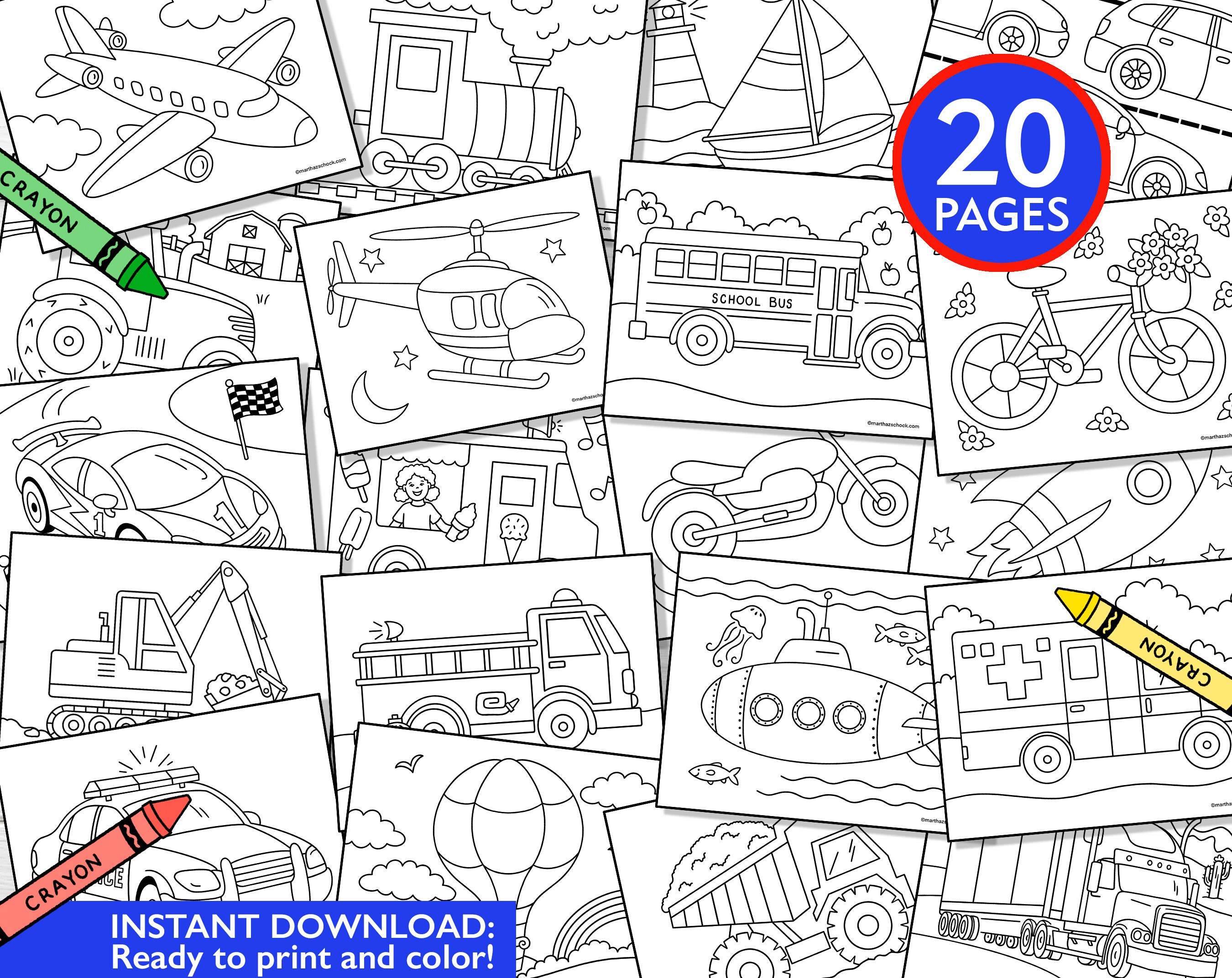 Transportation Coloring Pages, Things That Go Coloring Pages ...