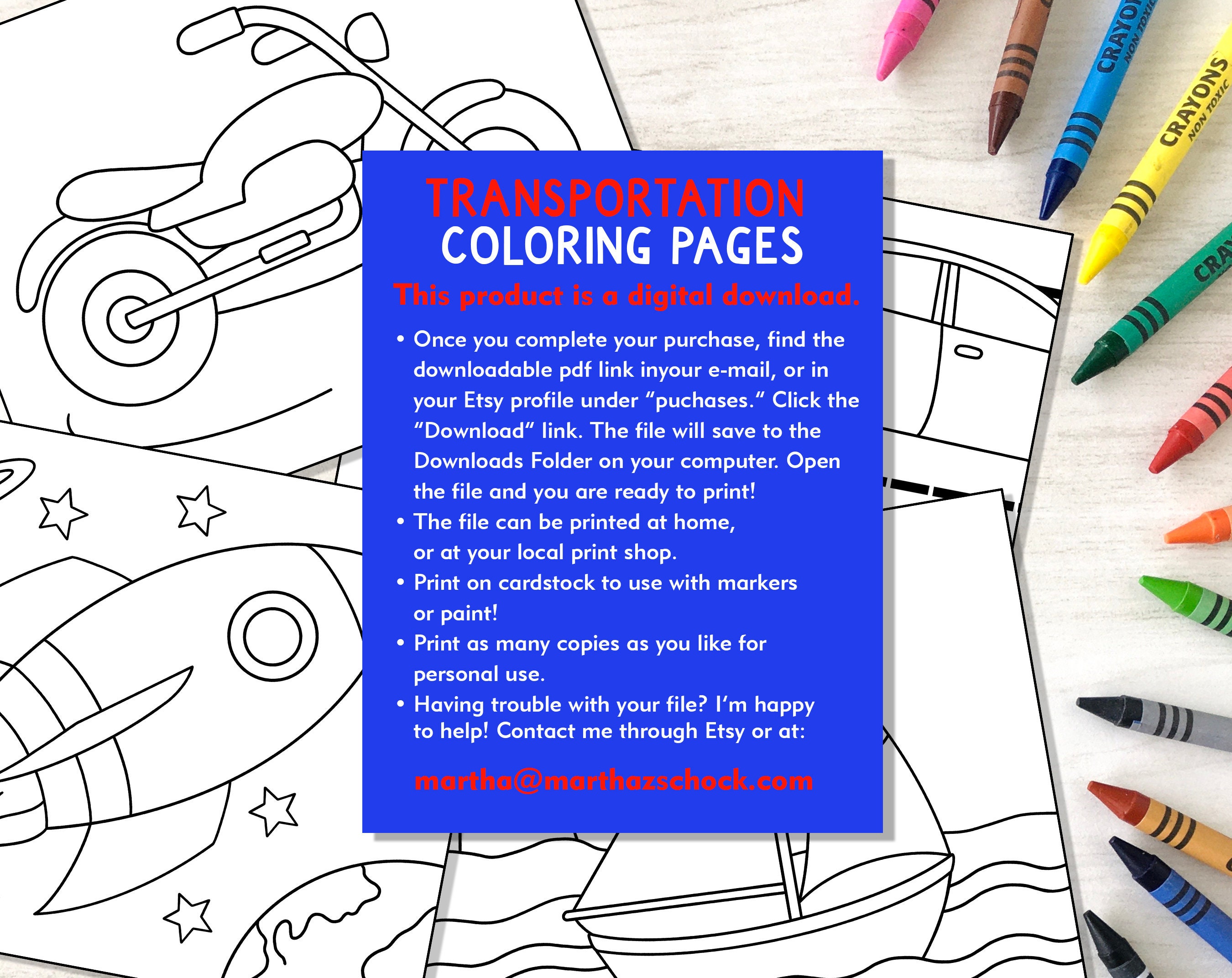 Transportation Coloring Pages, Things That Go Coloring Pages ...