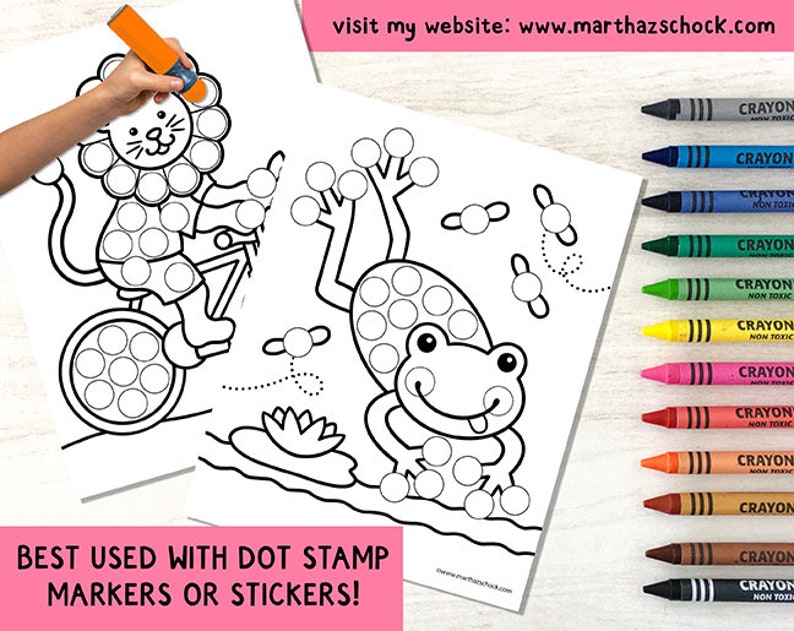 Spring Dot Marker Coloring Pages: Fine Motor Activity (PDF Download) - Etsy