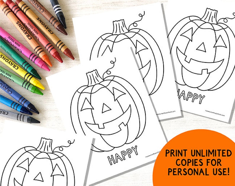Pumpkin Faces Coloring Pages: Emotions SEL Activity (PDF Download) - Etsy