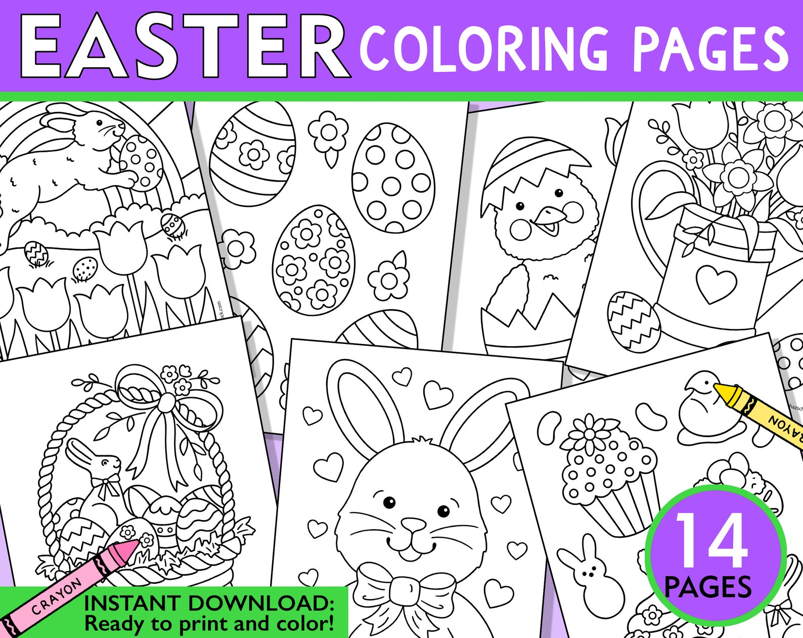 Easter Coloring Pages, Kids Easter Coloring Pages, Easter Coloring ...