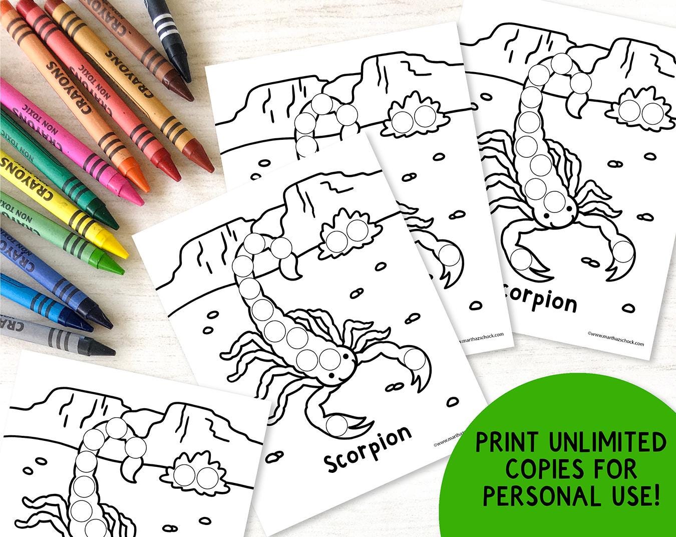 Insect Dot Marker Activity: Fine Motor Skills, Preschool Printable (PDF ...