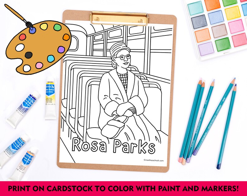 Black History Month Coloring Pages: African American Leaders (PDF ...