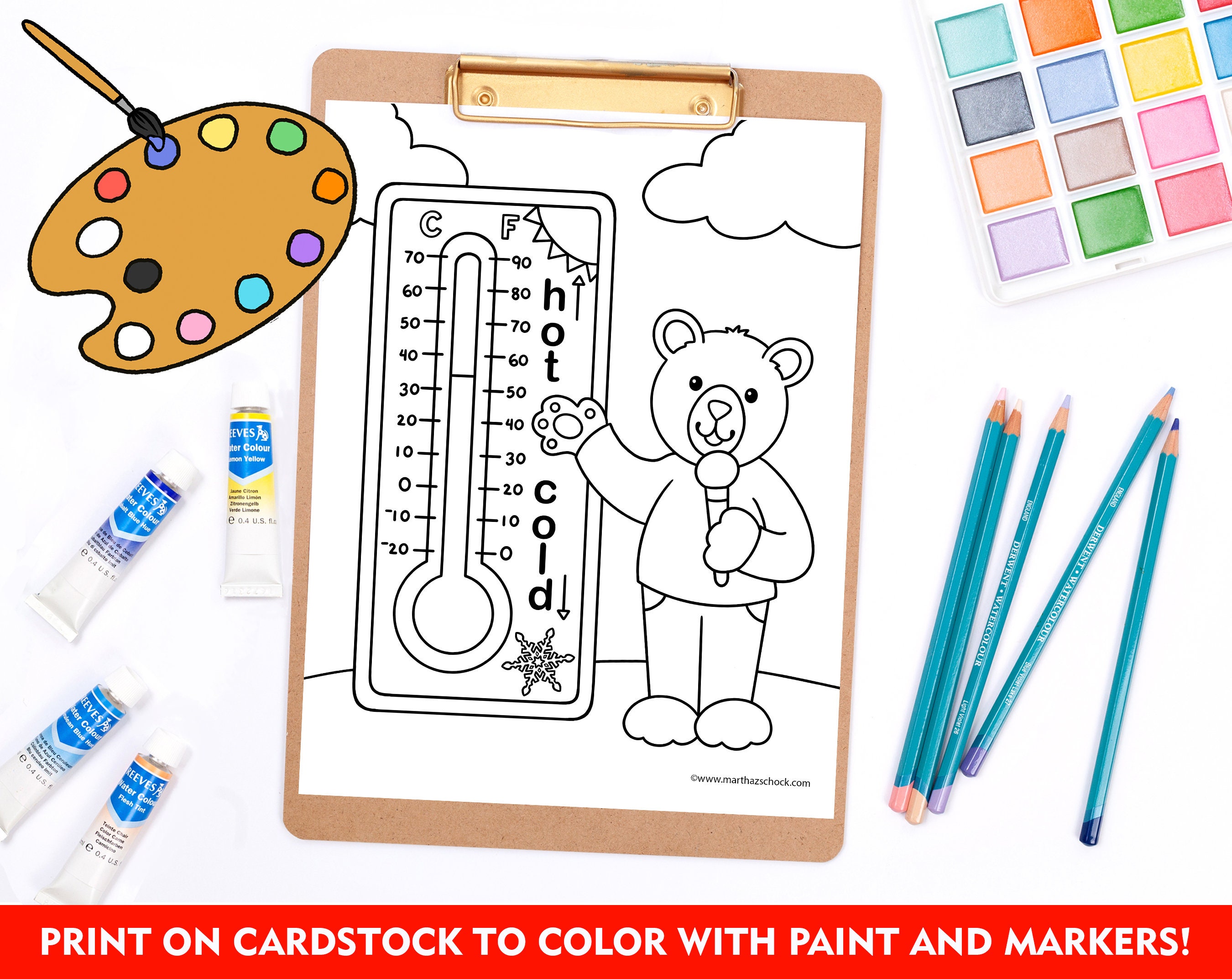 Weather Coloring Pages: Kids Printable Activity (PDF Download) - Etsy