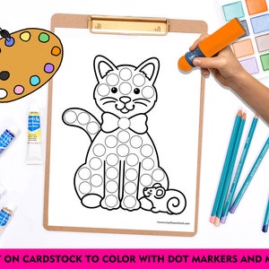 Pet Dot Marker Coloring Pages: Fine Motor Activity (PDF) - Etsy