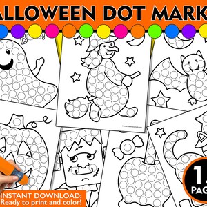 Halloween Dot Marker Printable, Halloween Do a Dot Fine Motor Activity ...