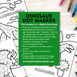 Dinosaur Dot Marker Coloring Pages: Fine Motor Activity (PDF Download ...