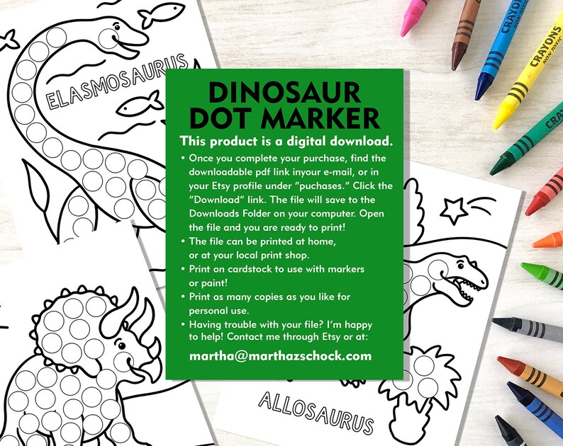 Dinosaur Dot Marker Coloring Pages: Fine Motor Activity (PDF Download ...