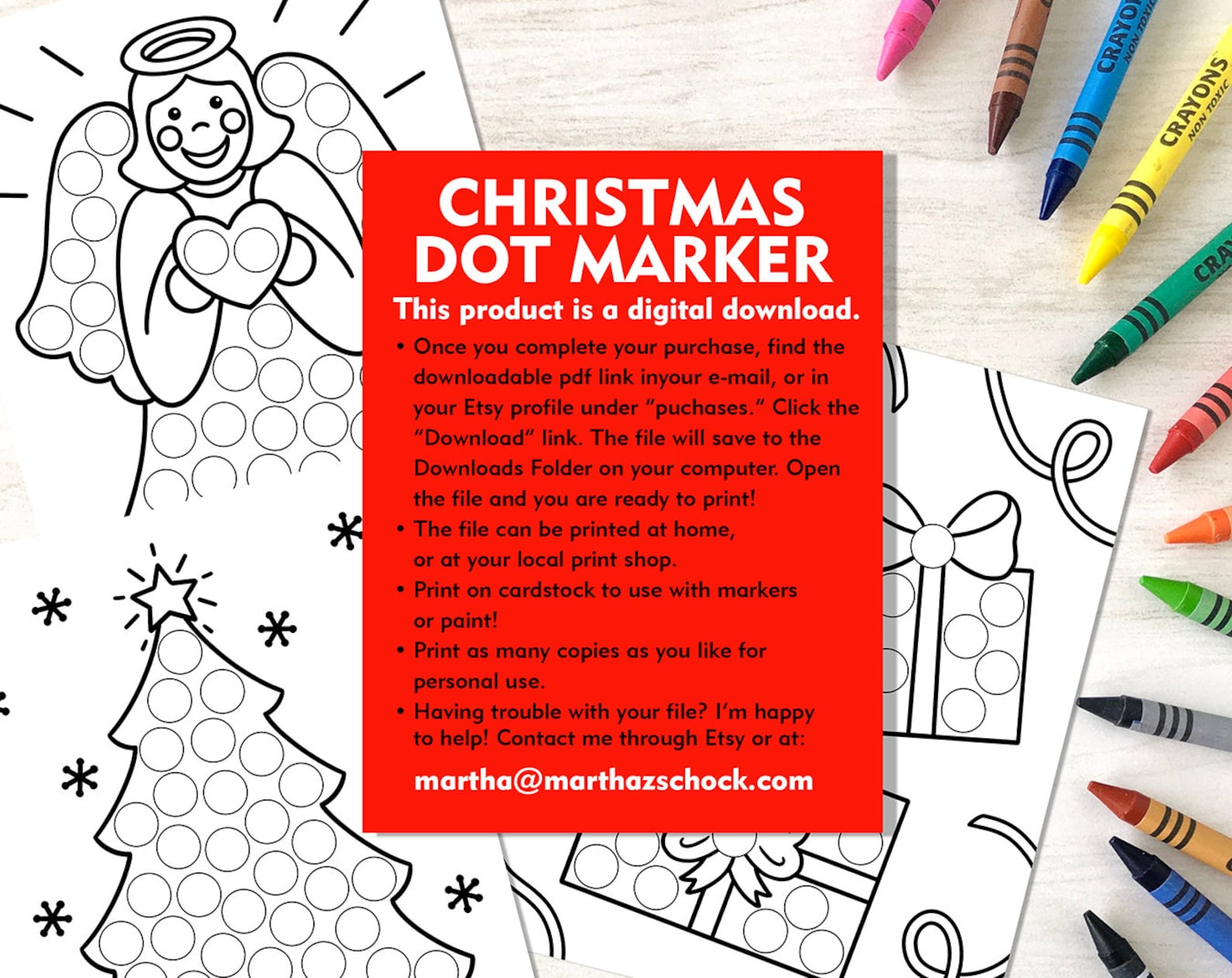 Christmas Dot Marker Printable, Christmas Do a Dot Activity, Dot Marker ...