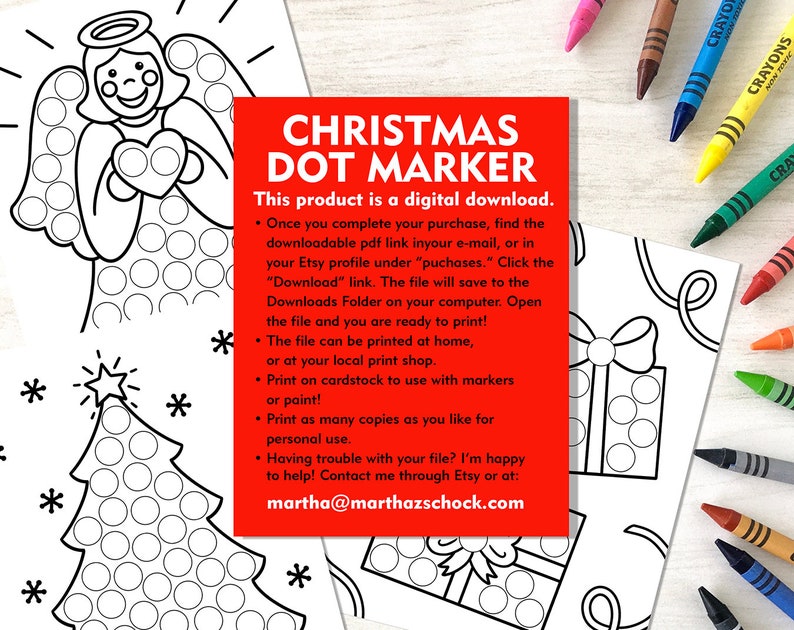 Christmas Dot Marker Printable, Christmas Do a Dot Activity, Dot Marker ...