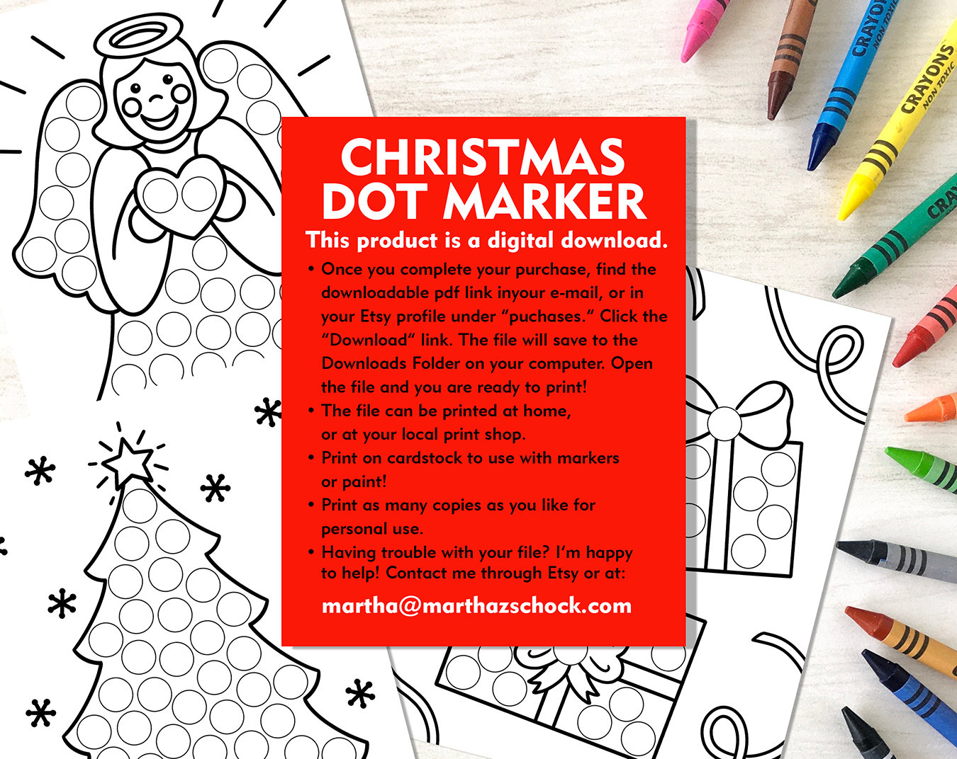 Christmas Dot Marker Printable, Christmas Do a Dot Activity, Dot Marker ...