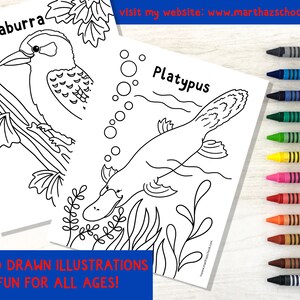 Australian Animals Coloring Pages: 15 Printable Designs (PDF) - Etsy