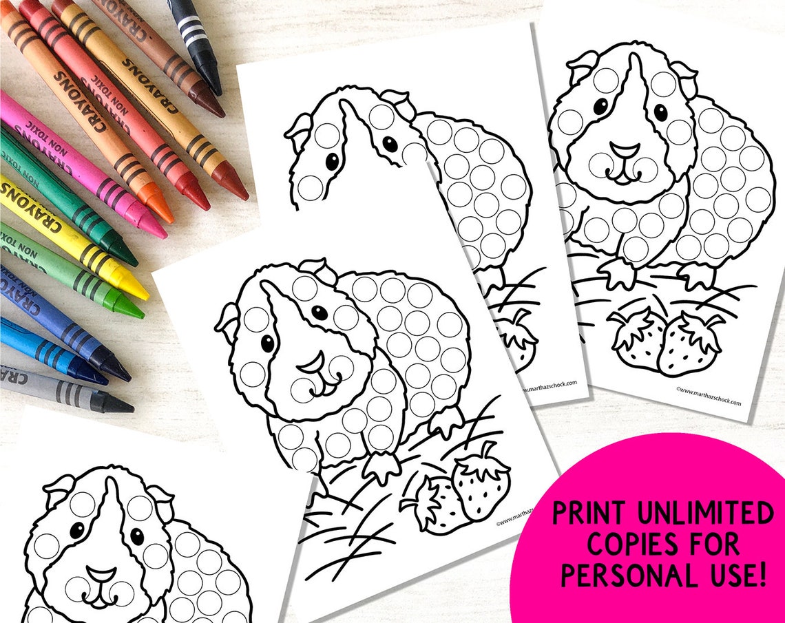 Pets Dot Marker Printable Coloring Pages, Pet Do a Dot Activity Pages ...