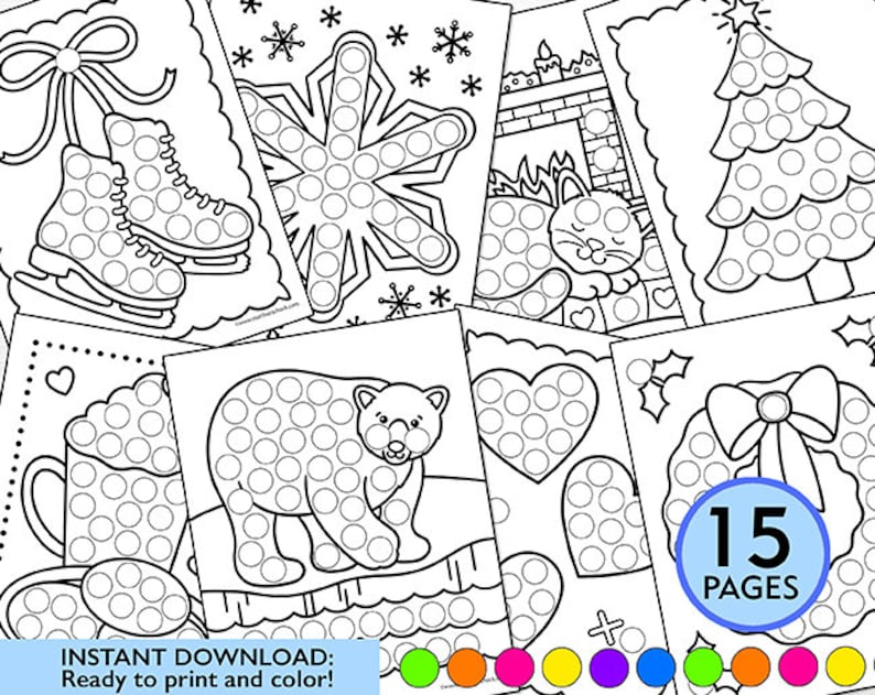 Winter Dot Marker Printable, Winter Do a Dot Activity, Dot Marker Fine ...