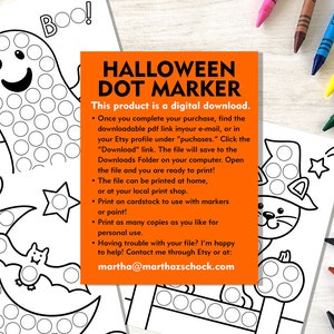 Halloween Dot Marker Coloring Pages: Fine Motor Activity (PDF) - Etsy