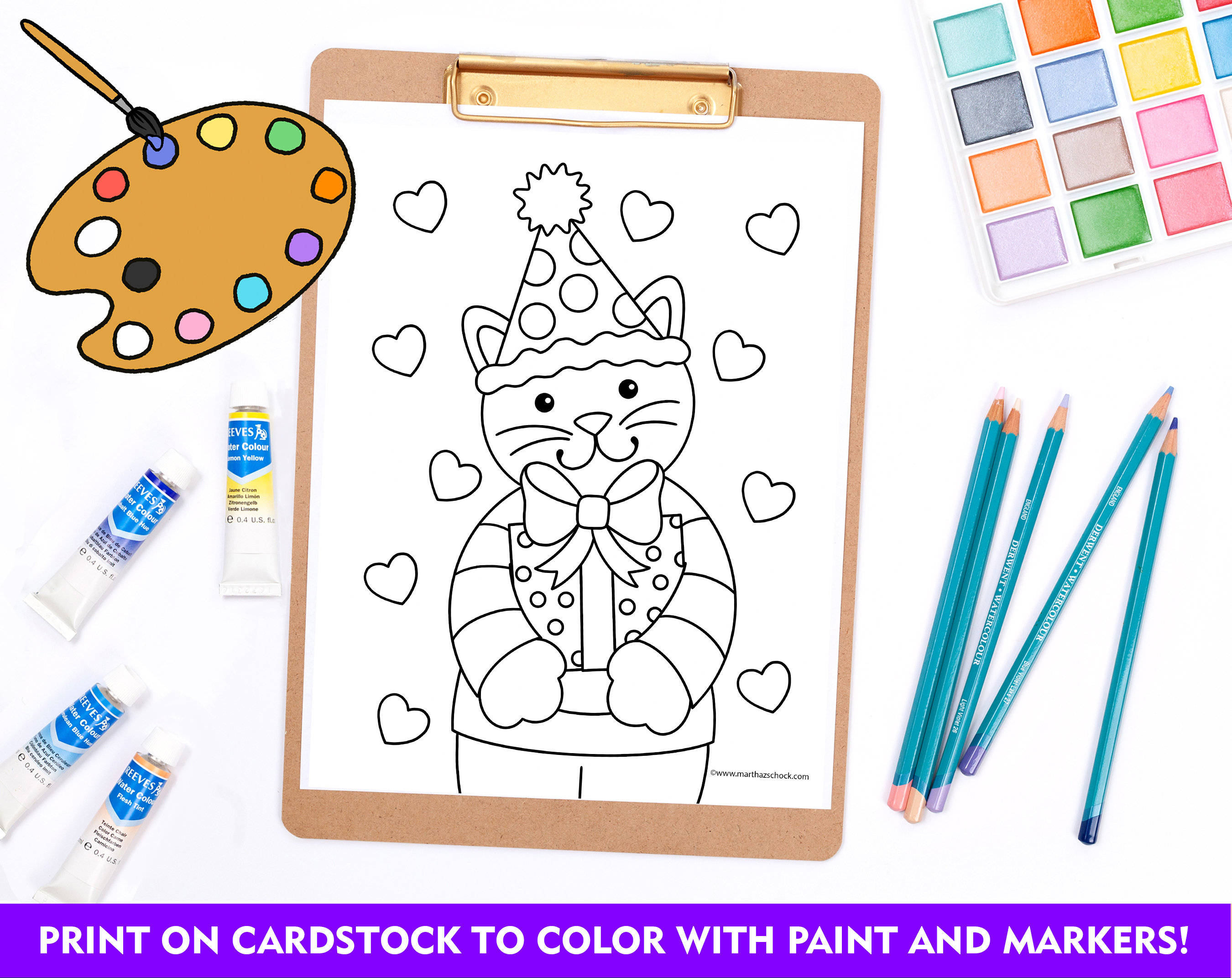 Birthday Coloring Pages: Party Activity Sheets (PDF Download) - Etsy