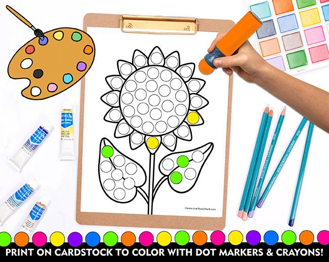 Fall Dot Marker Activity: Fine Motor Coloring Pages (PDF Download) - Etsy