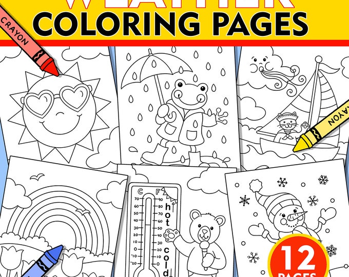 Weather Coloring Page - Preschool - Mothers Day Out - Daycare Learning ...