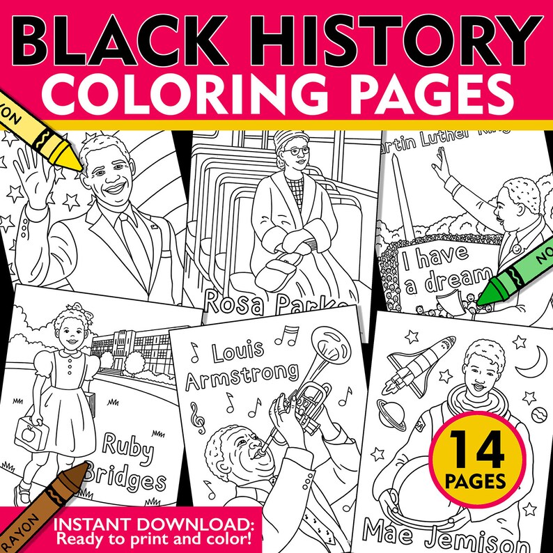Black History Month Coloring Sheets For K 5