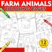 Farm Animal Coloring Pages: Kids Printable Activity (PDF) - Etsy