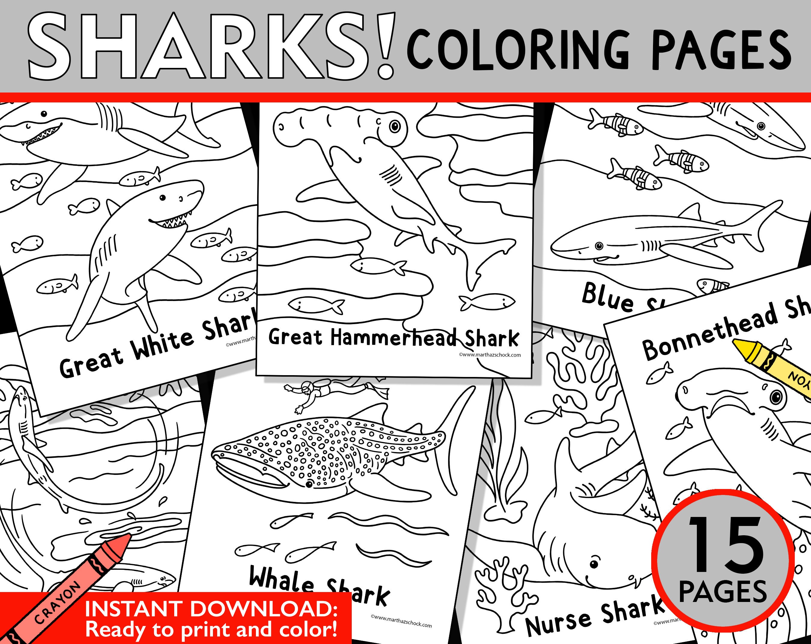Shark Coloring Pages, Shark Coloring Sheets, Shark Week Coloring Pages ...