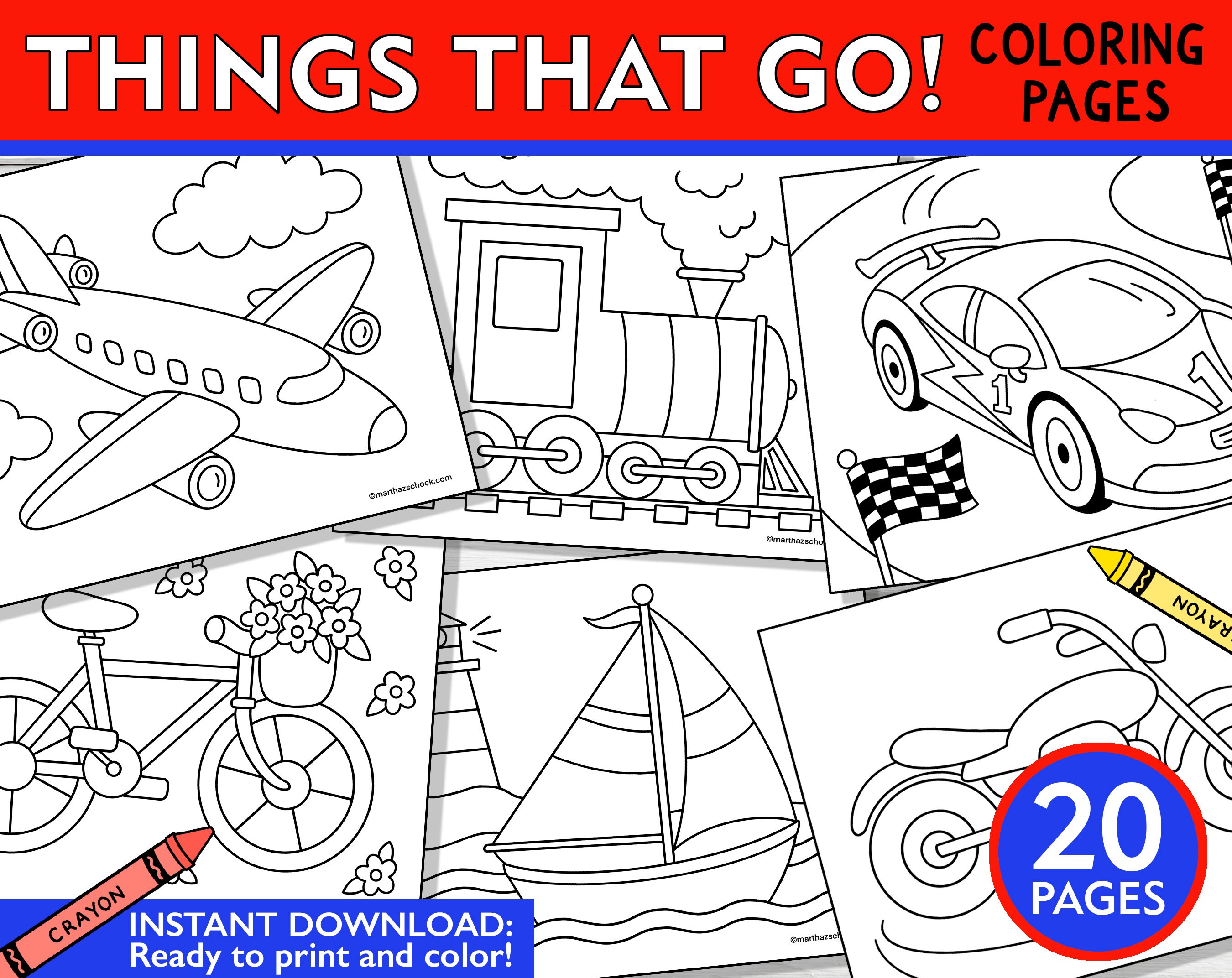 Transportation Coloring Pages, Things That Go Coloring Pages ...